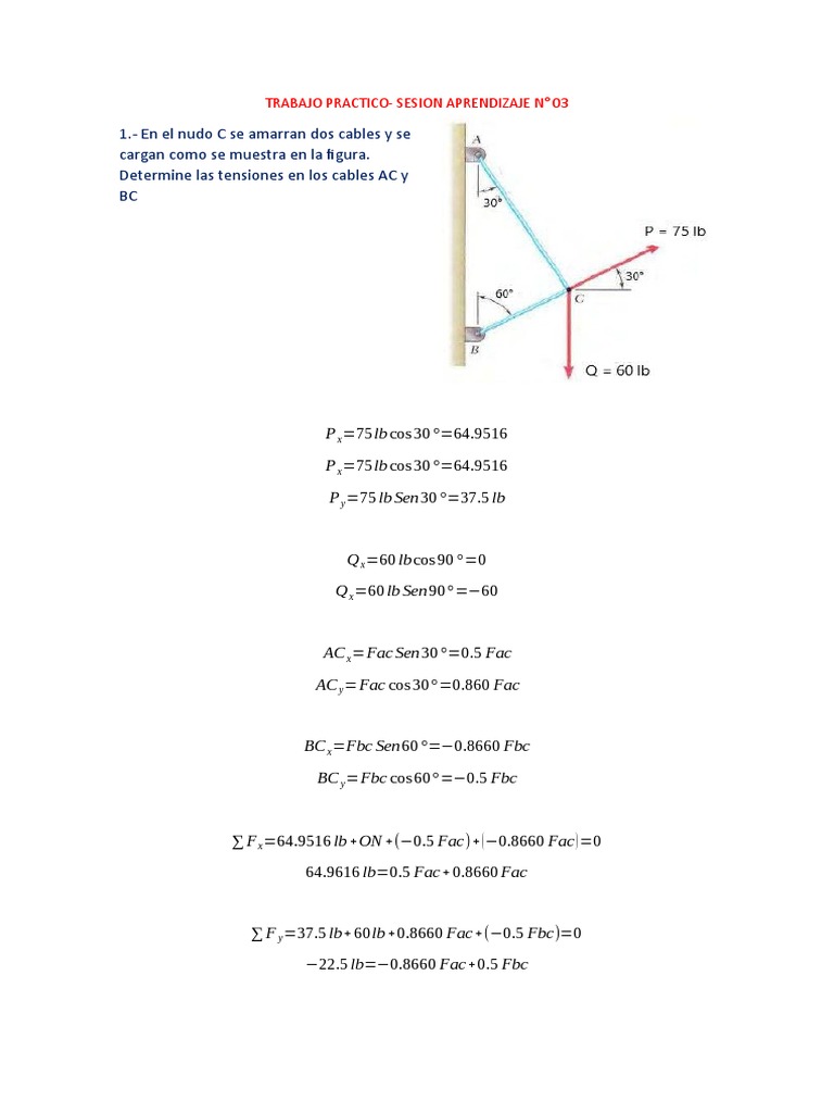 TRABAJO PRACTICO Estatica | PDF | Ciencia y matemáticas