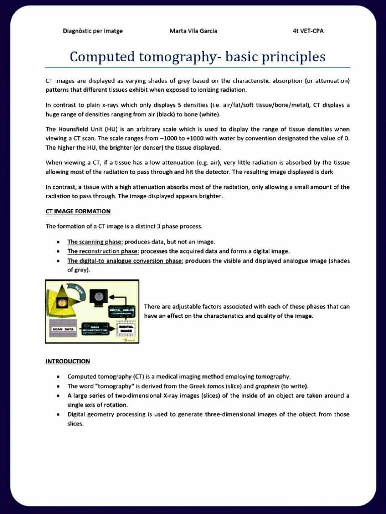 CT Lecture Notes | PDF