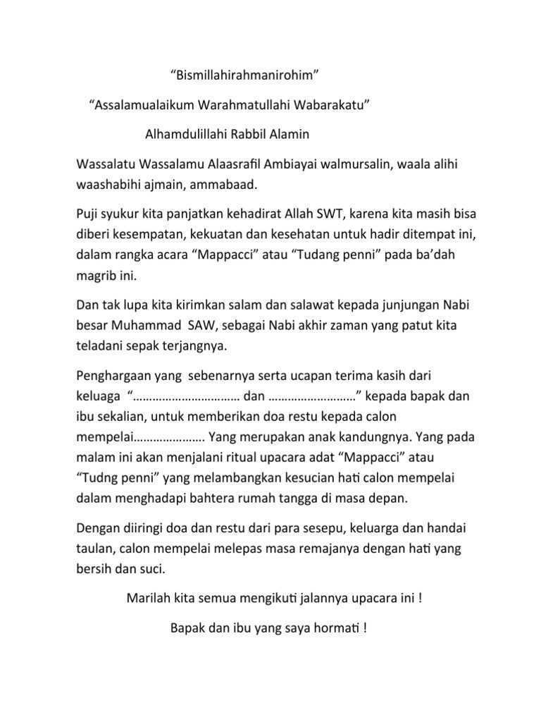 Acara Mappacci atau Tudang penni | PDF