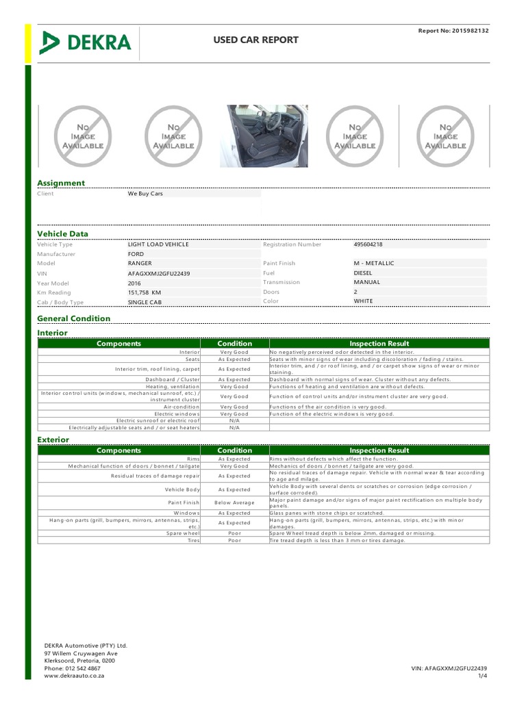 Used Car Report: Assignment | PDF