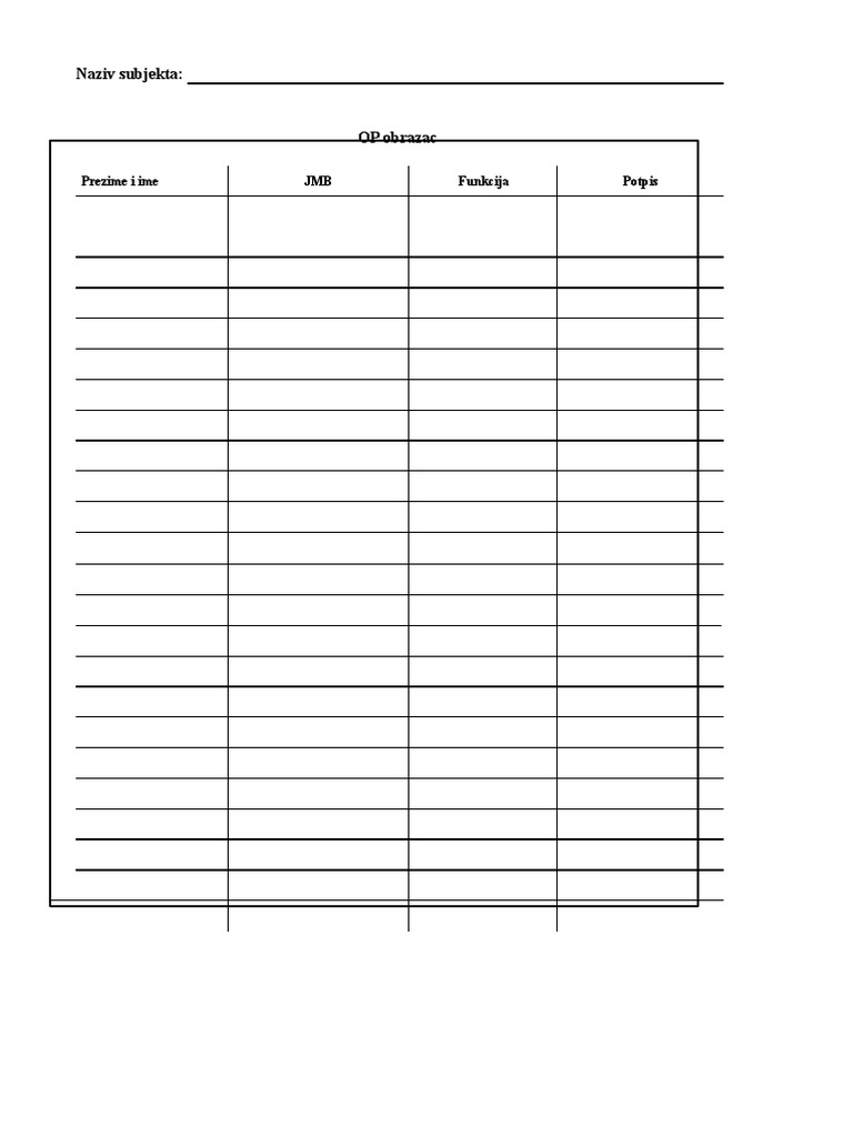 OP Obrazac | PDF
