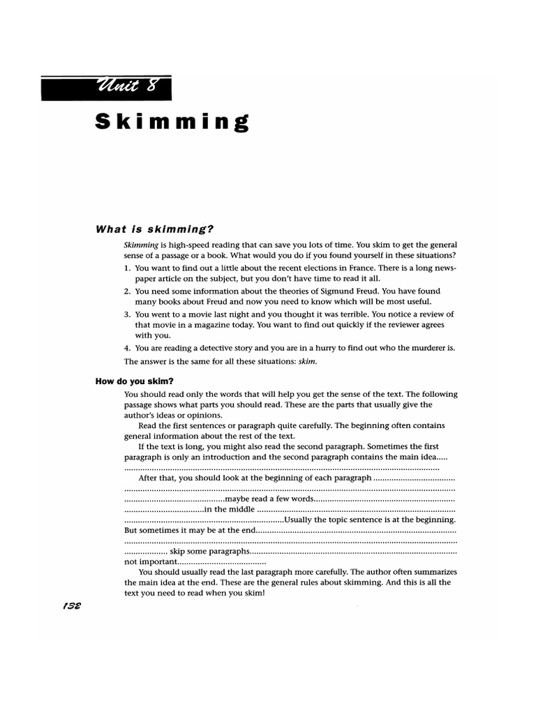 Exercise 1-2 Skimming | PDF