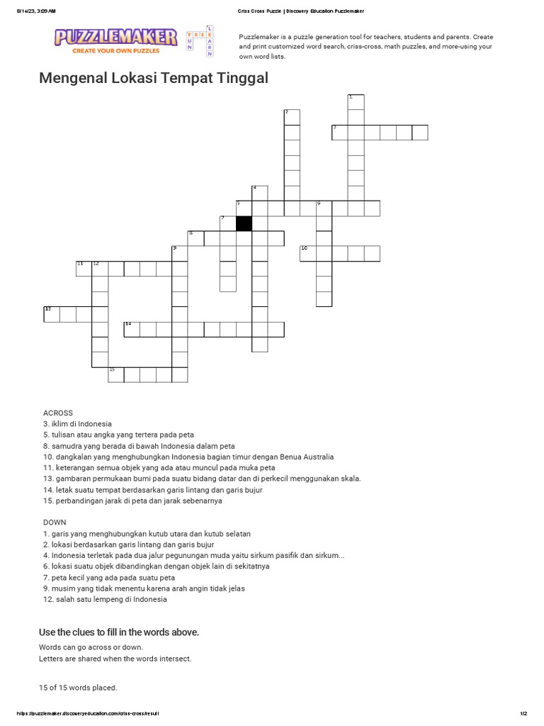 Soal Tts Tentang Peta | PDF