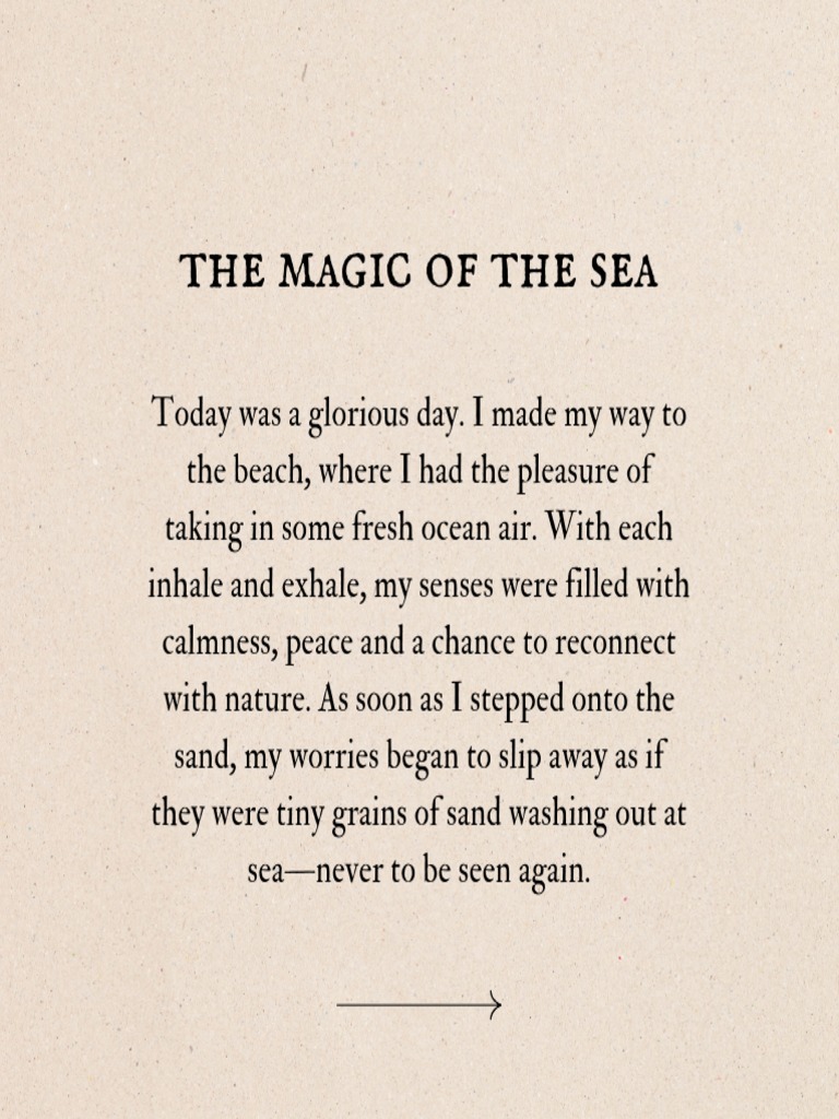 The Magic Of The sea | PDF