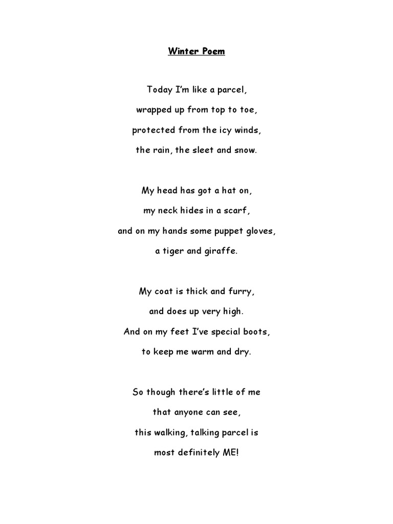 Winter-Poem-comprehension | PDF