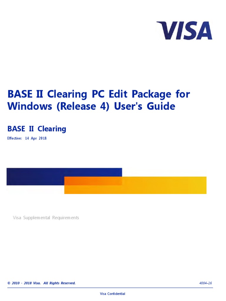 Base II Clearing PC Ep For Windows Release 4 Users Guide | PDF ...