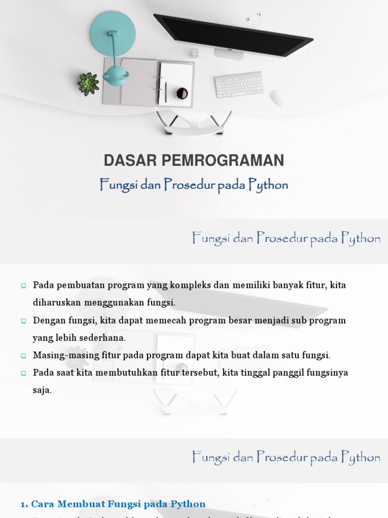 Fungsi Dan Prosedur Pada Python | PDF Fungsi Dan Prosedur Pada Python | PDF