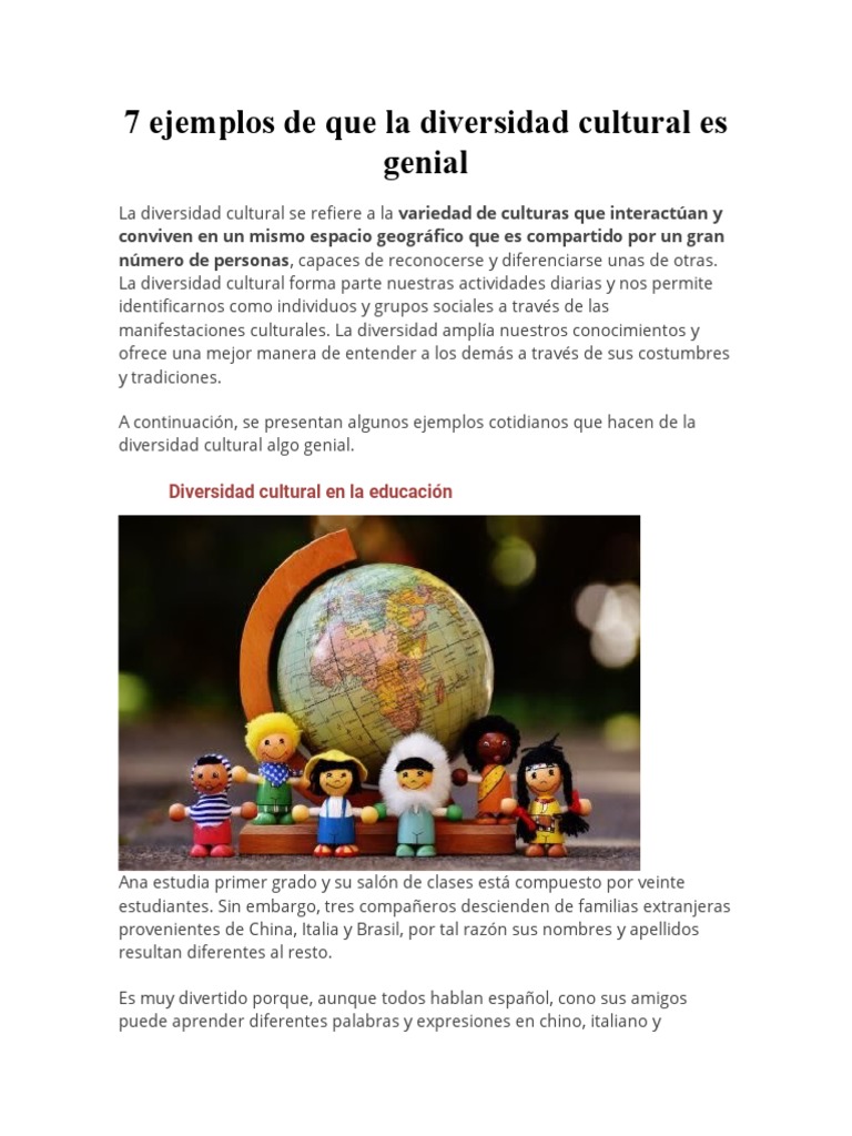 Ejemplos De La Diversidad Cultural – BEYS