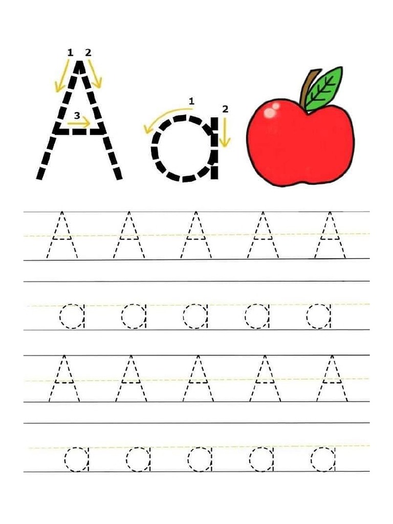 Lembar Kegiatan Anak Menulis Alphabet | PDF