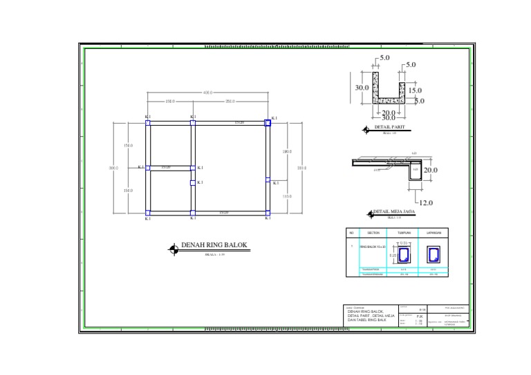 Dokumen - Tips - 8gambar Pos Jaga Denah Ring Balk | PDF