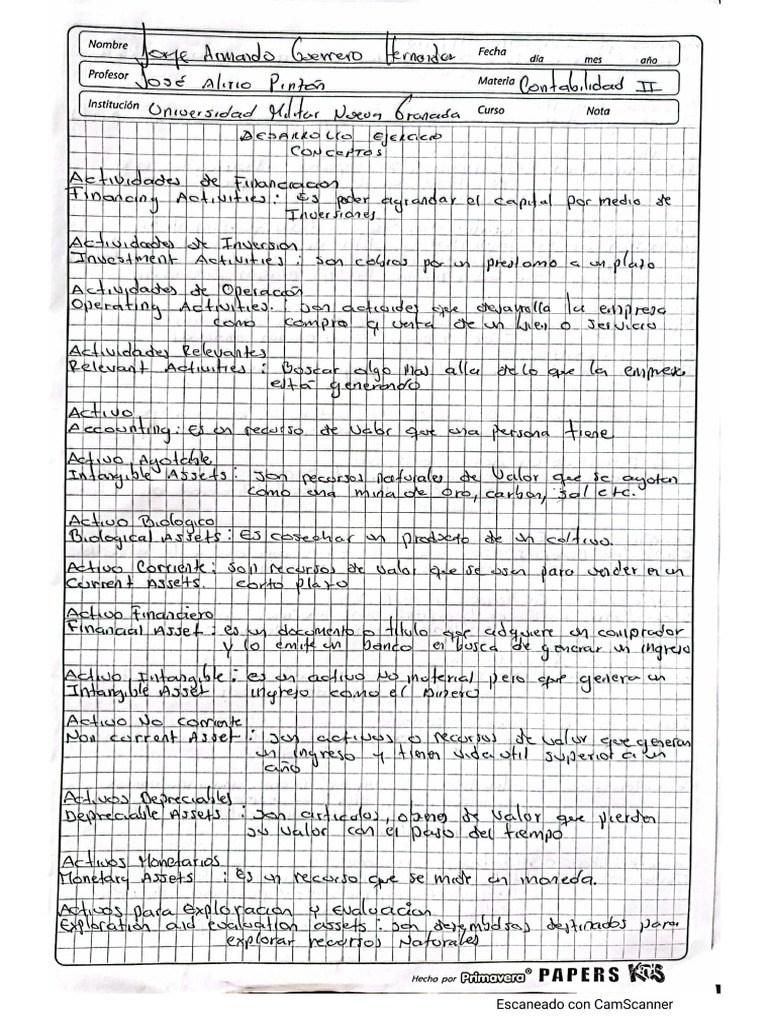 concepto 80 palabras contabilidad | PDF