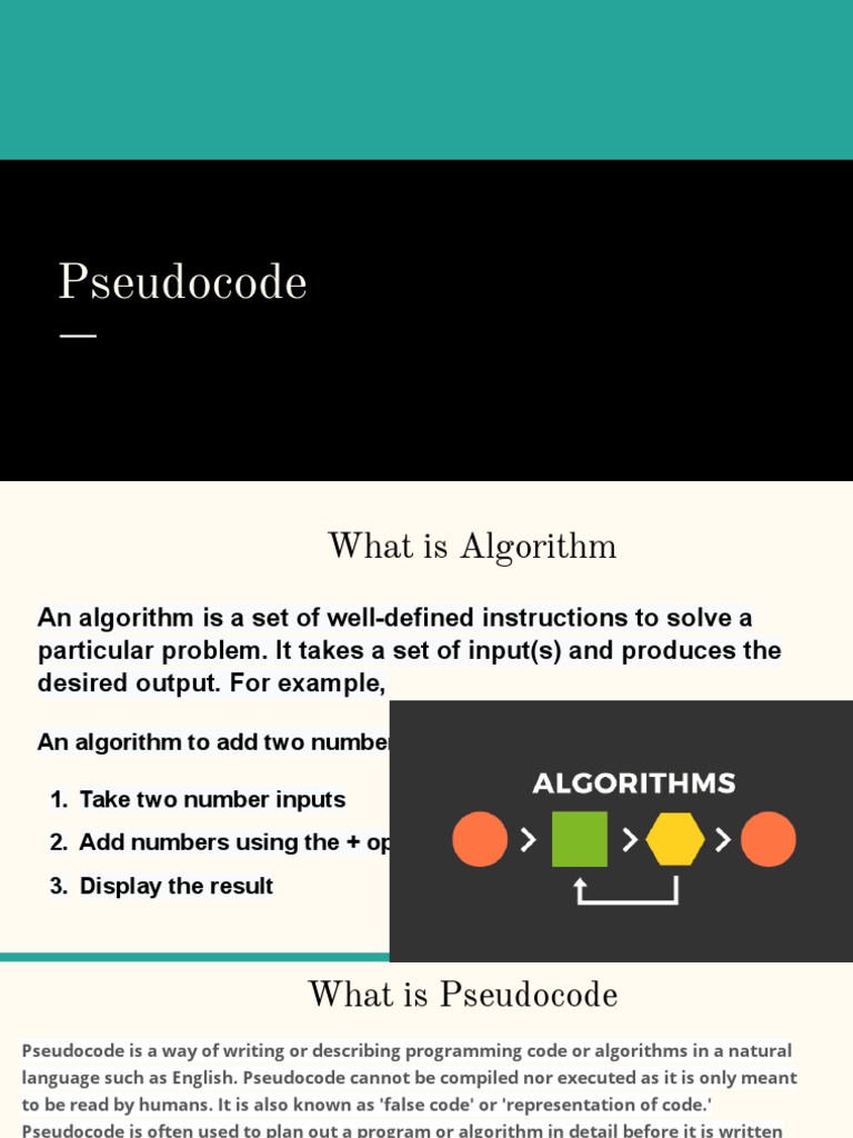 Pseudo Code | PDF