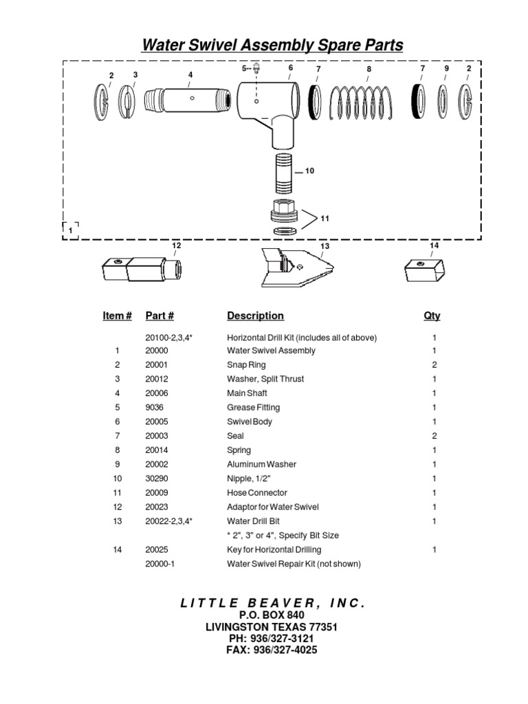Horizontal Boring Parts Manual | PDF