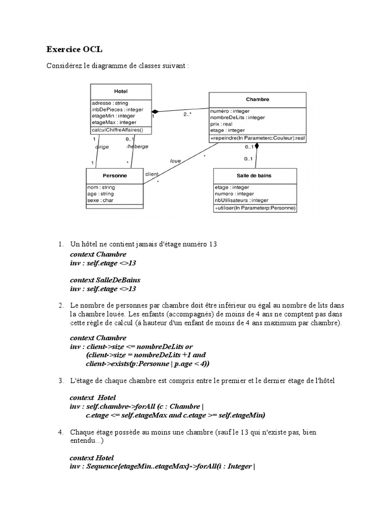 Exercice OCL | PDF