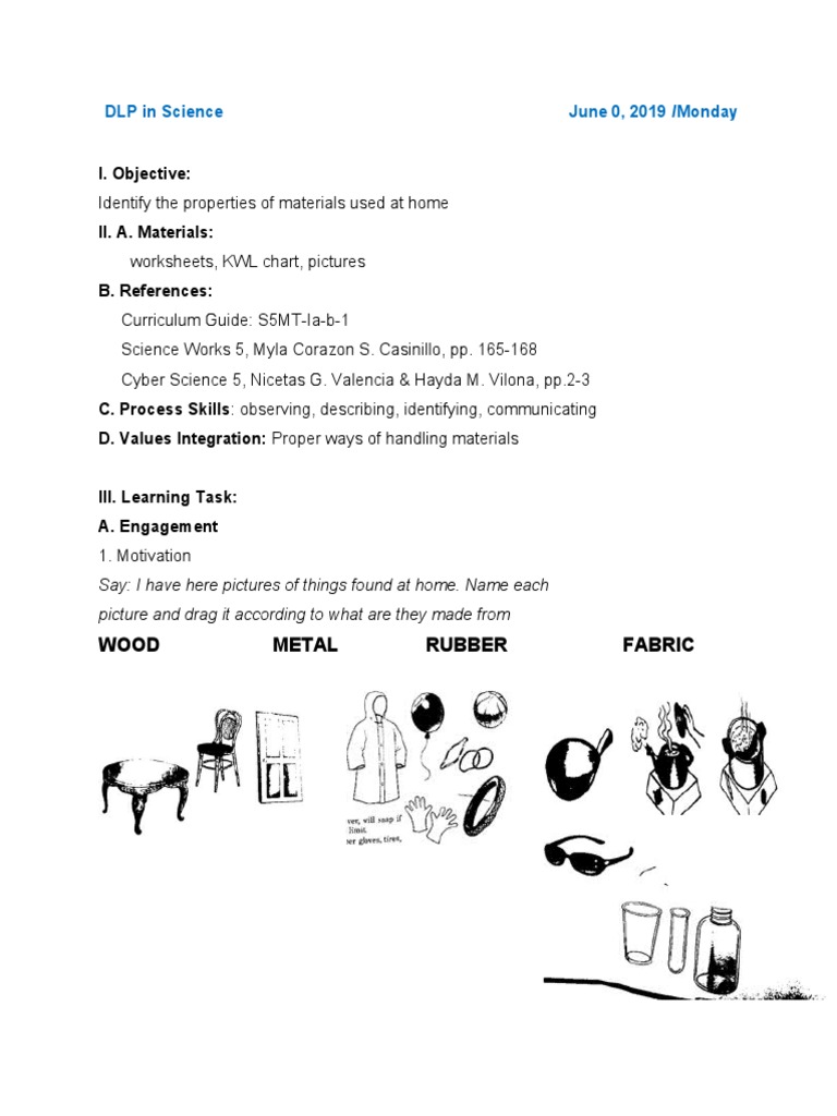 DLP in Science Q1 W1 D1 June 04 | PDF | Science & Mathematics ...