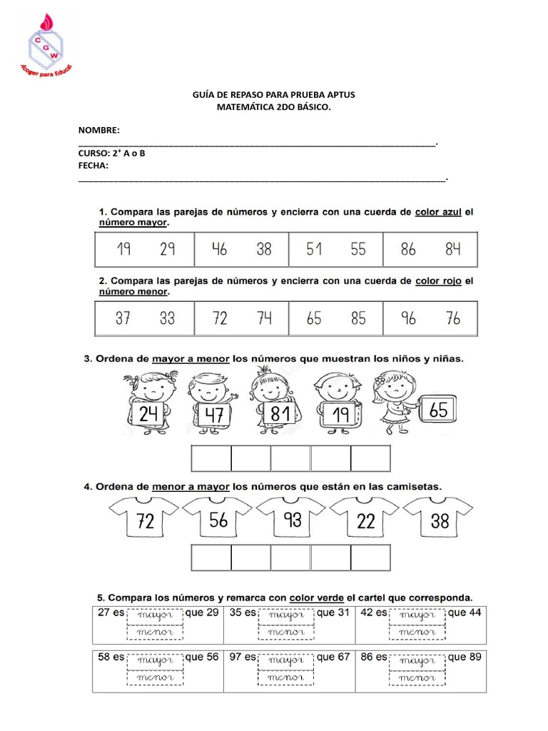GUÍA DE REPASO PARA PRUEBA APTUS | PDF