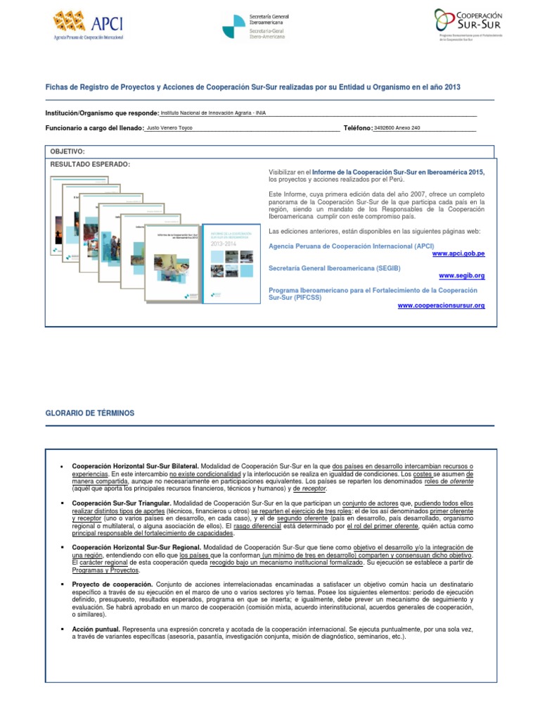Ficha - Inia | Descargar gratis PDF | Perú | Ensayo clínico