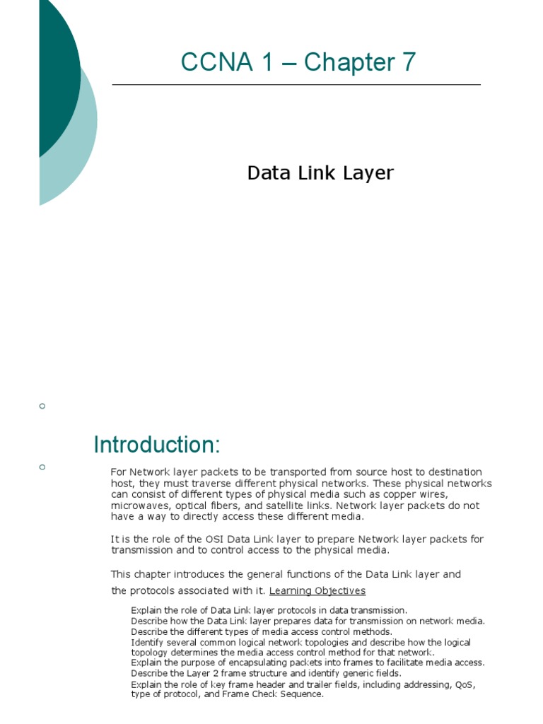 Chapter7 Data Link Layer | PDF | Network Topology | Computer Network
