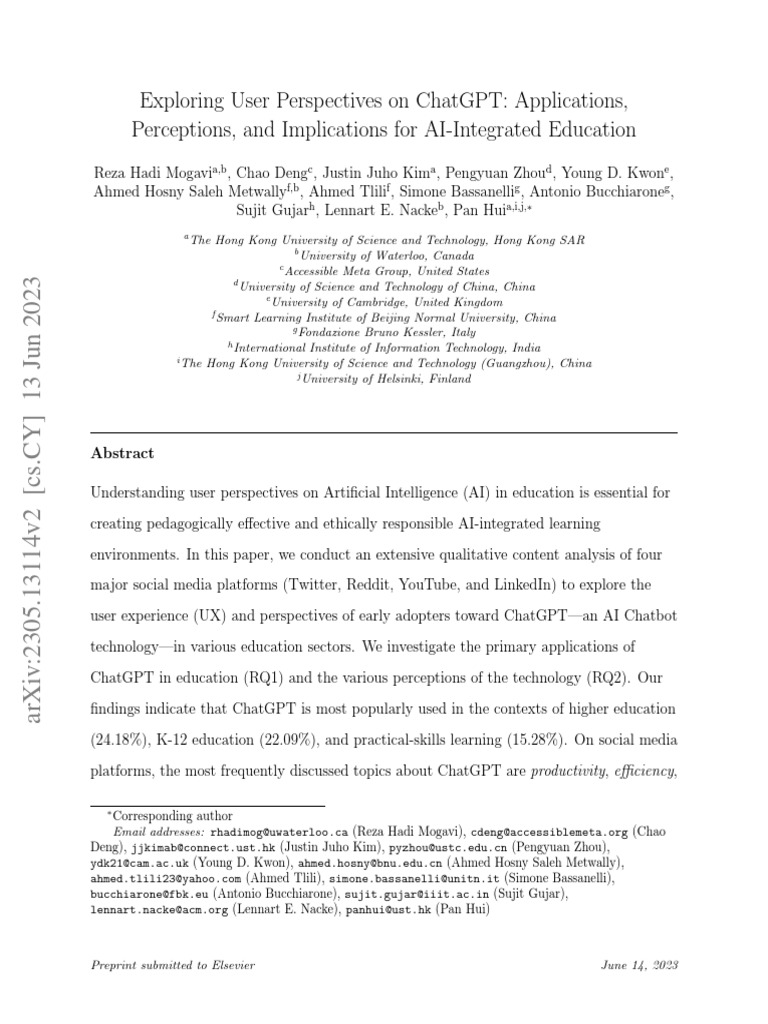 2305.13114 ChatGPT ExploringUserPerspectives | PDF | Computing | Cybernetics