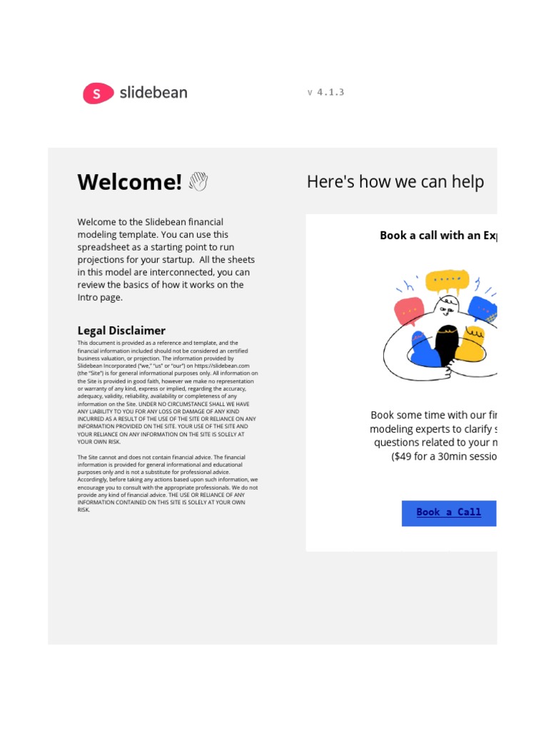 Financial Model Template by Slidebean | PDF | Stocks | Valuation (Finance)