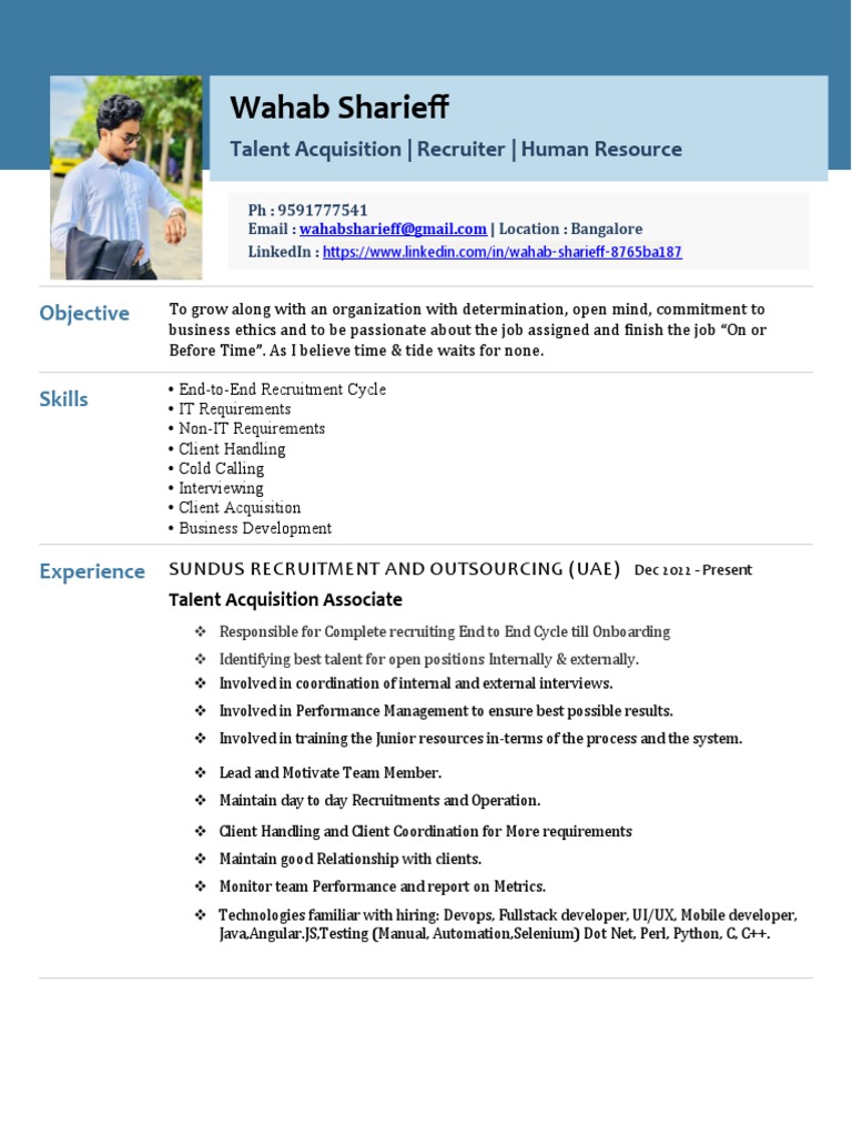 Wahab CV Word | PDF