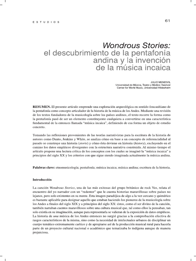MUSICA INCA PENTAFONICA | PDF