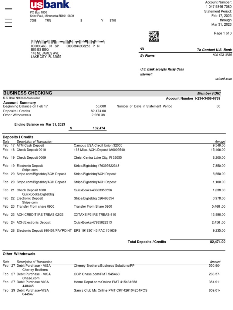 US-Bank-Statement | PDF