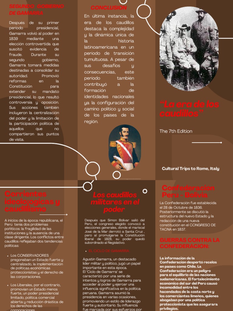 La Era de Los Caudillos - Triptico | PDF