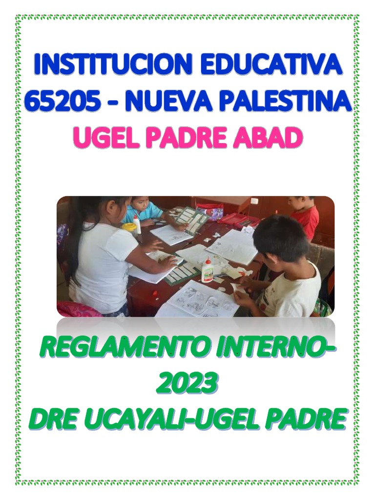 Órganos del Reglamento Interno I.E. 65205 | PDF | Salud y bienestar