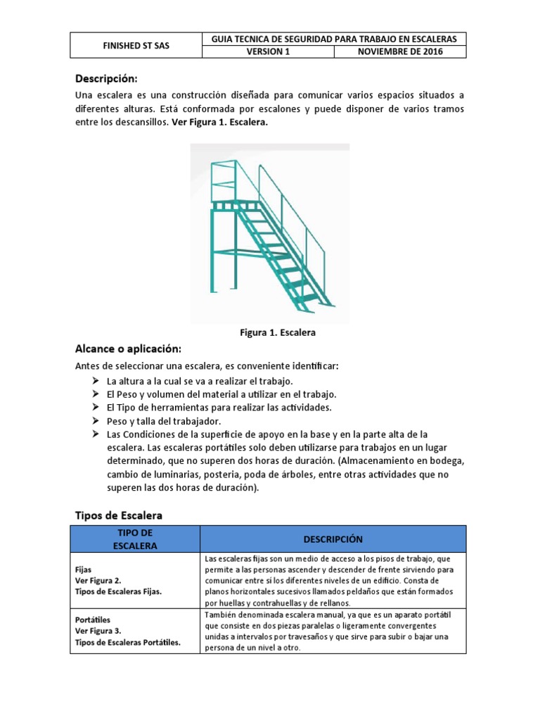 Anexo 3. Guía Técnica de Seguridad para Trabajo en Escaleras | PDF ...