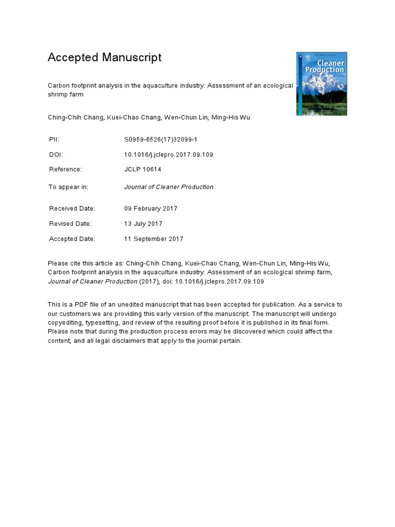 Carbon Footprint Analysis | PDF | Carbon Footprint | Life Cycle Assessment