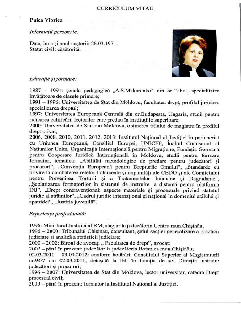 Puica Cv Refacut Compressed | PDF