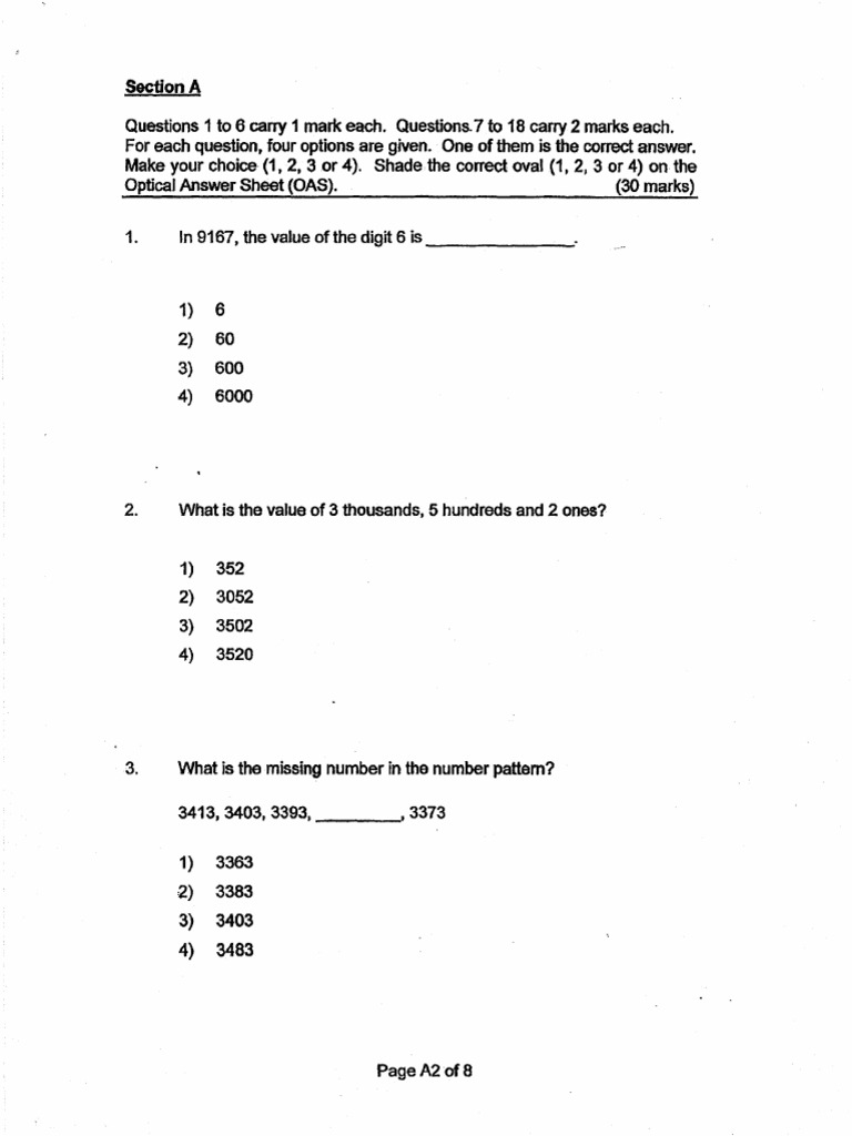 P3 - Math - AEIS 4 | PDF