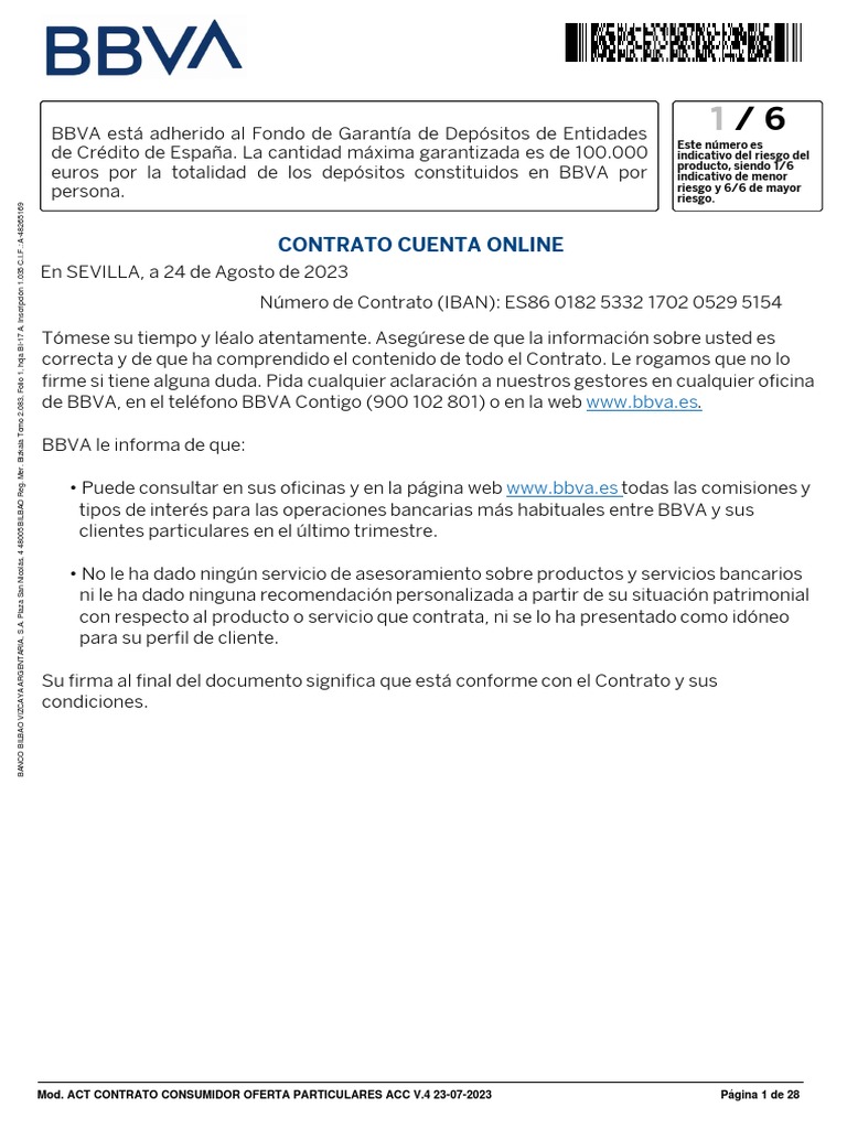 Contrato Cuenta | PDF