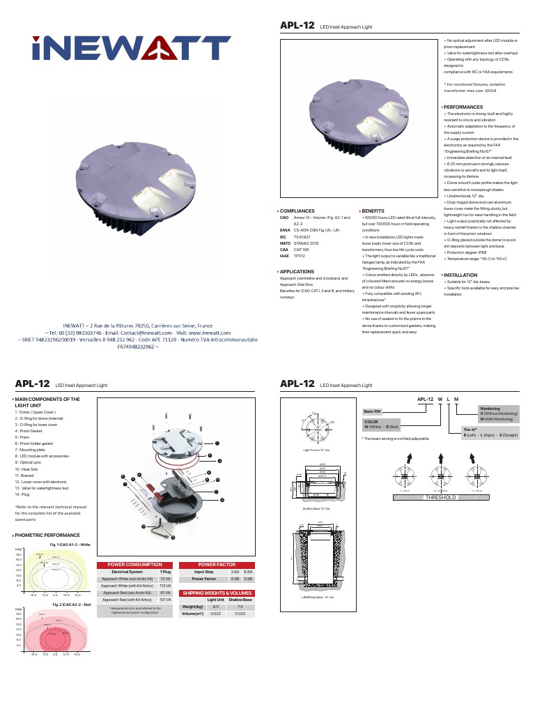 Apl-12 Inewatt Airfield Lighting Solutions | PDF | Light Emitting Diode ...