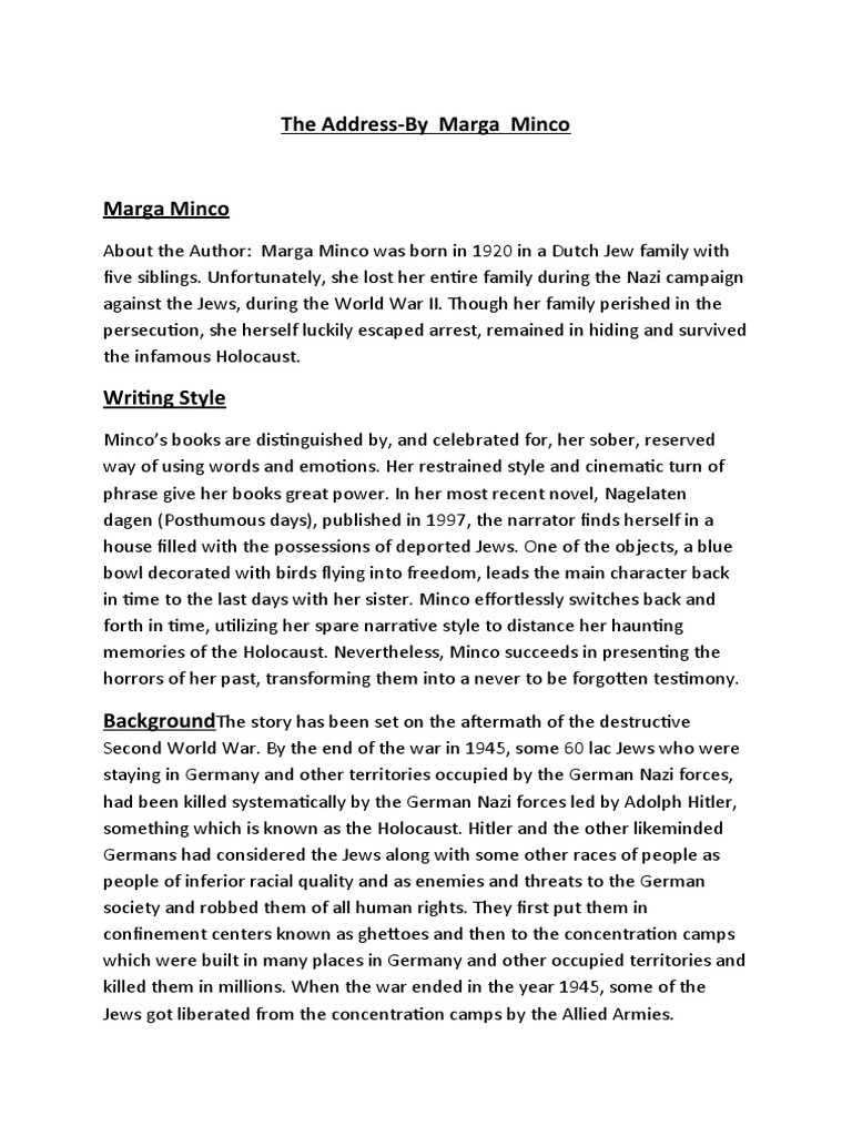 The Address-Notes | PDF