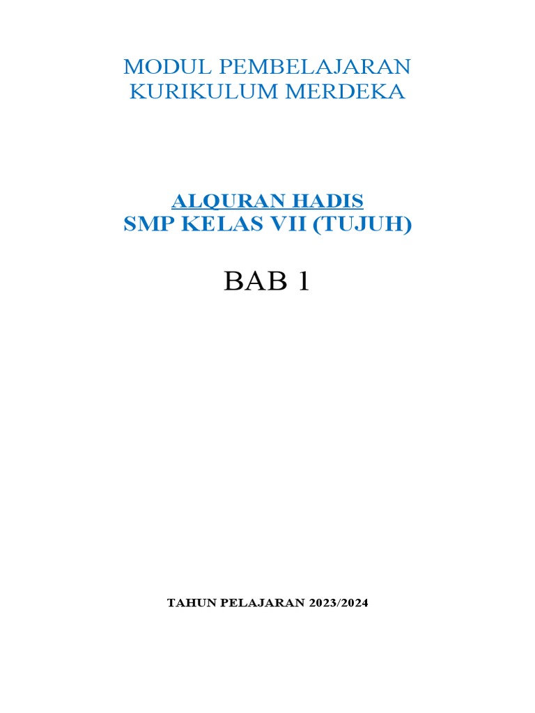 Sample Qur'an Hadist 7 | PDF | Quran | Islam