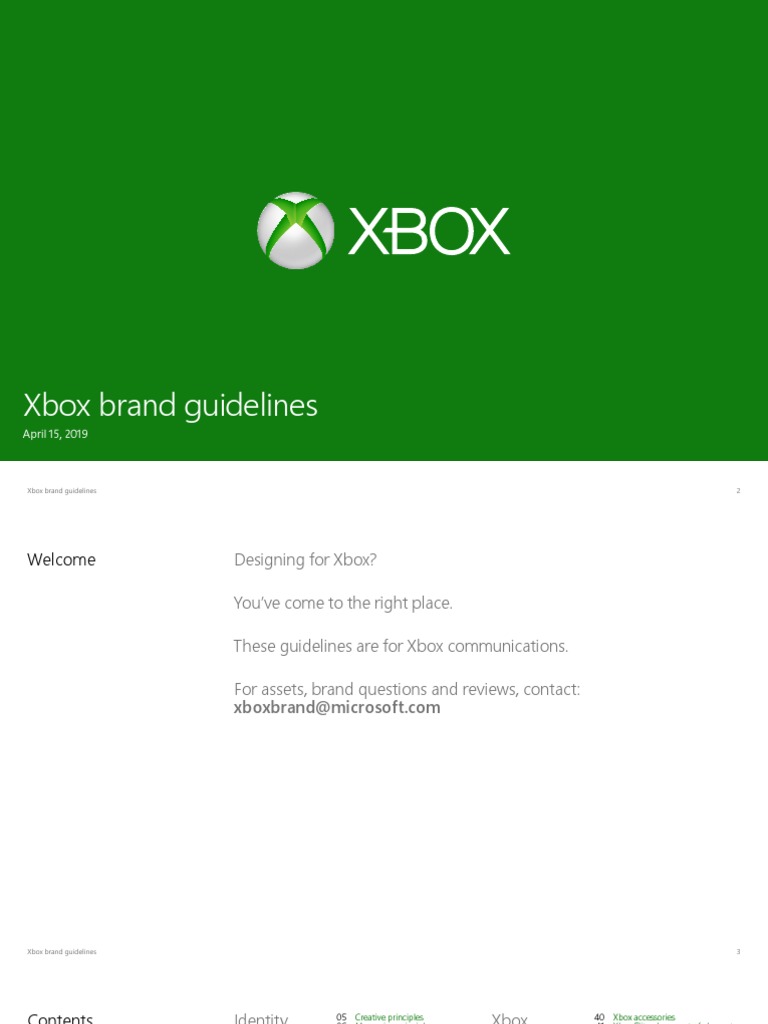 Xbox Brand Guidelines Overview | PDF