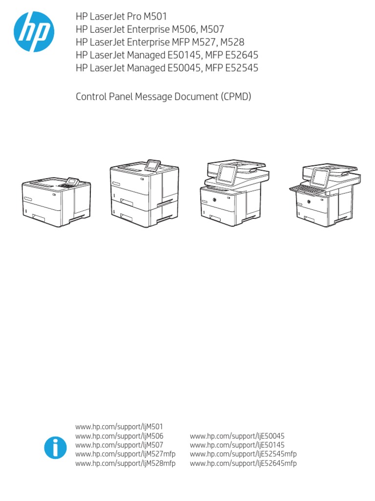 CPMD M501 M506 M507 MFP M527 M528 E50145 MFP E52645 E50045 MFP E52545 ...