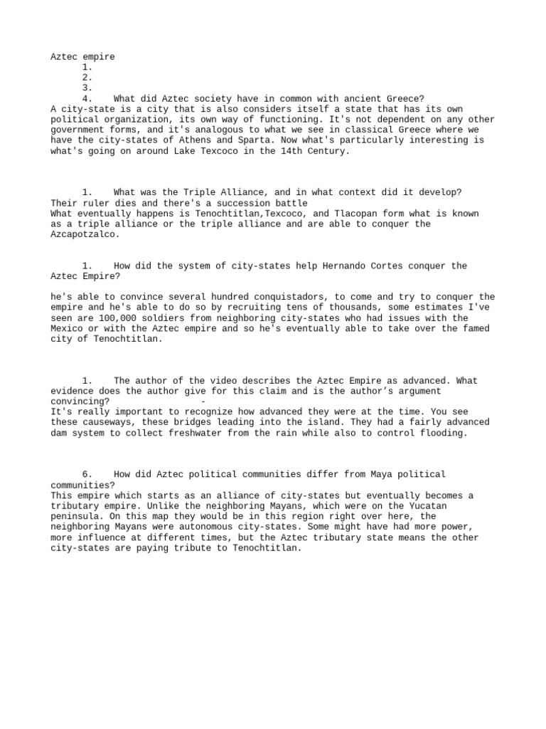 Aztec Empire Pdf