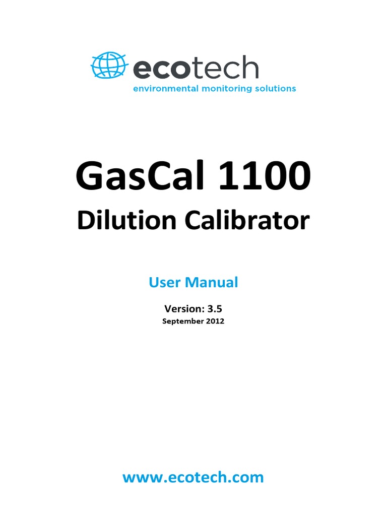 GasCal 1100 Dilution Calibrator | PDF | Electromagnetic Compatibility ...
