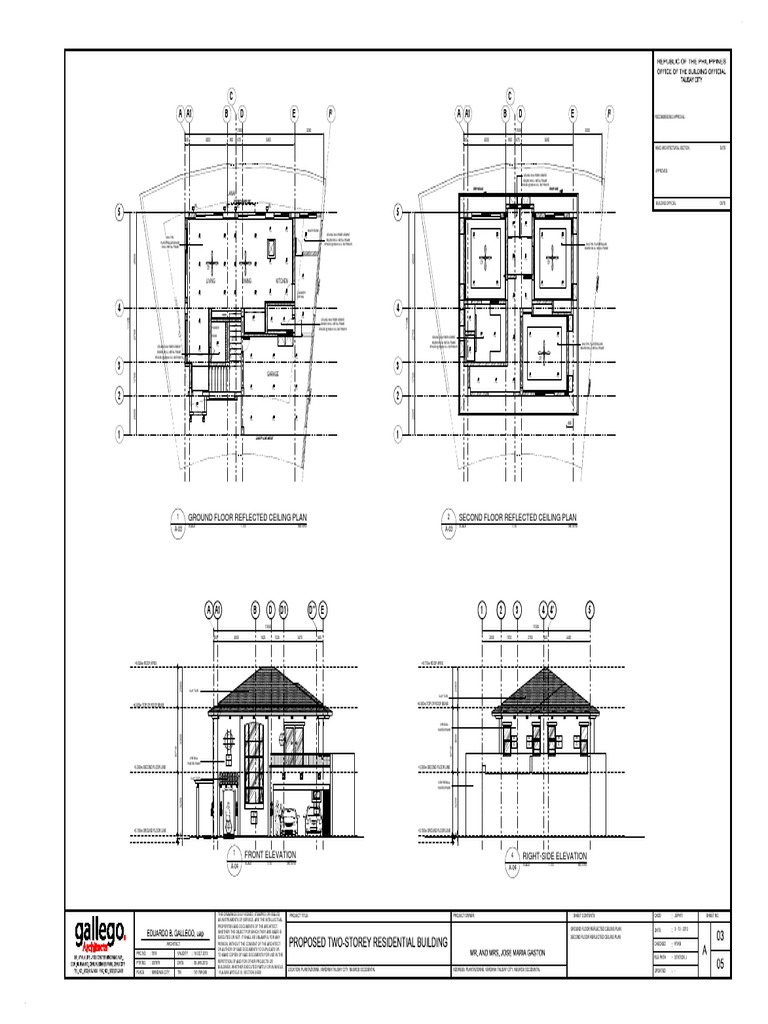 A1 D E B C A A1 D E B C A: Ground Floor Reflected Ceiling Plan Second ...