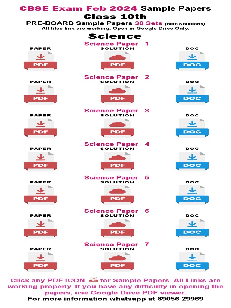 CBSE Class 10 Science Sample Papers | PDF | Teaching Methods & Materials | Art