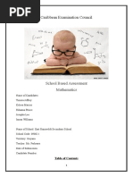 CSEC Mathematics SBA Ideas and Topics | PDF | Career & Growth