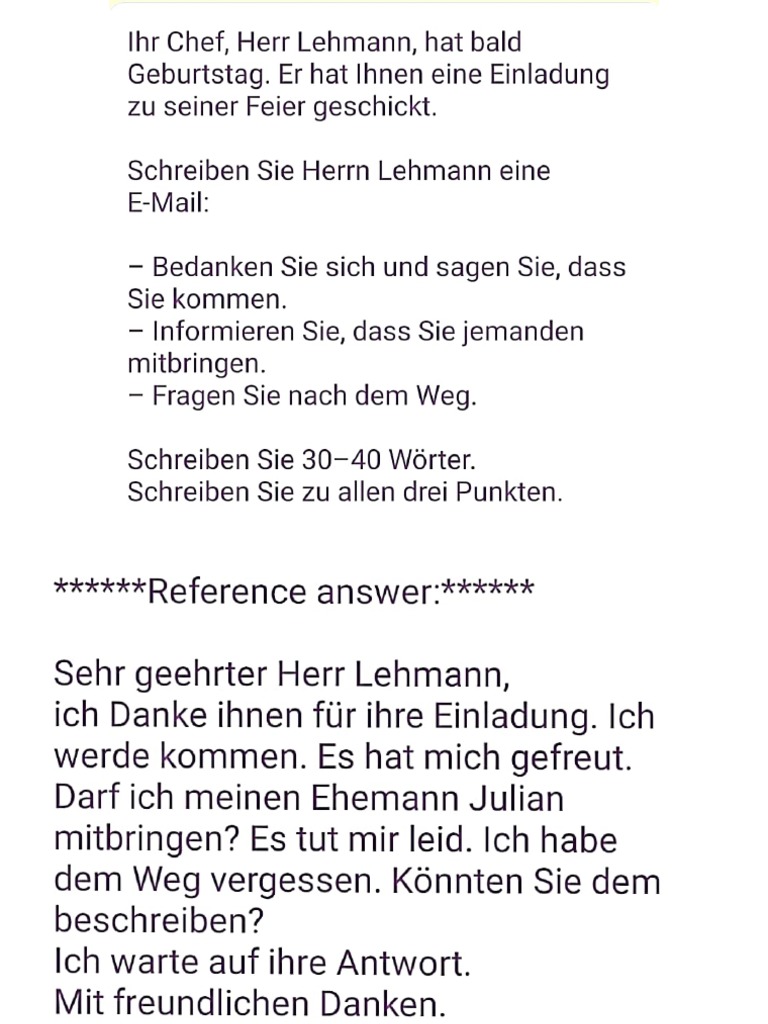 A2 Schreiben Second Teil | PDF