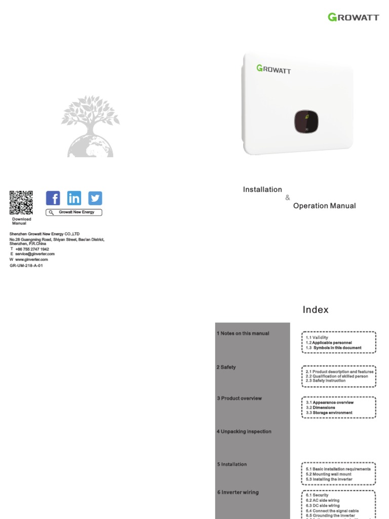 Inversor Growat | PDF