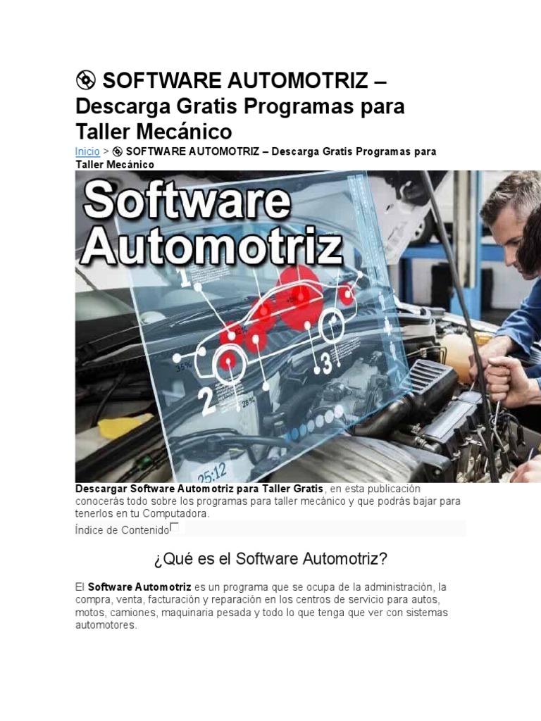 ? Software Automotriz | PDF