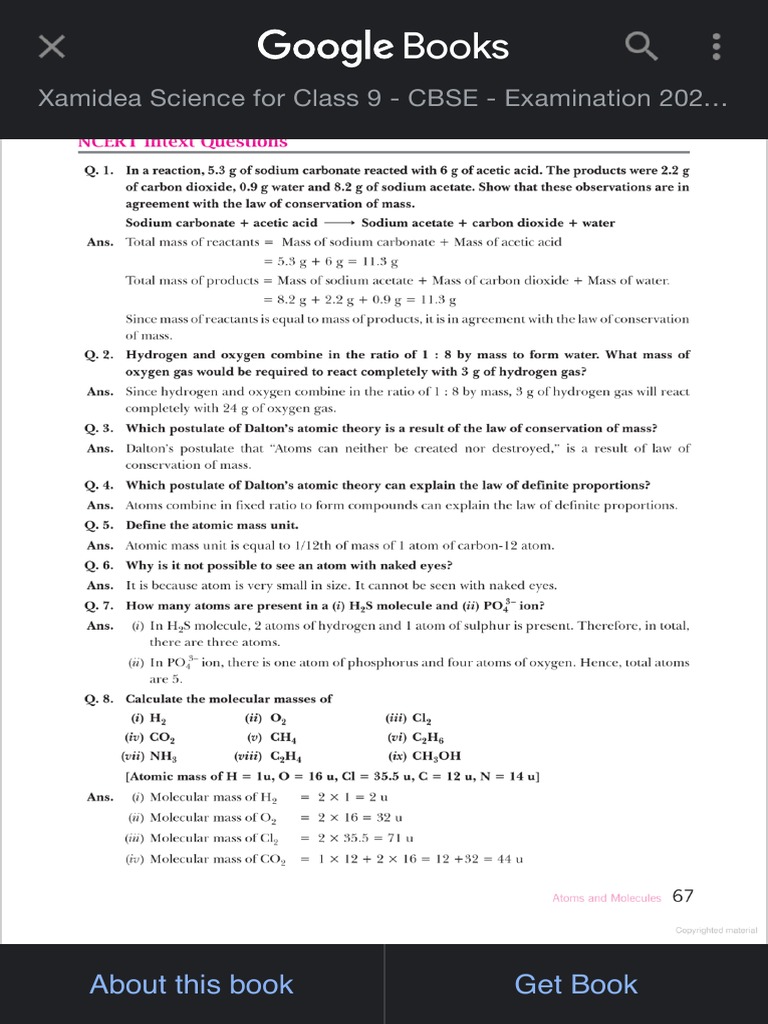 Xamidea Science For Class 9 - CBSE - Examination 2021-22 - Xamidea ...