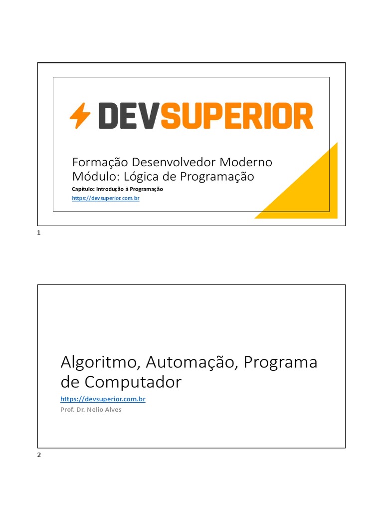 02 Introdução À Programação | PDF