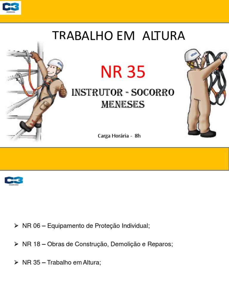 C3 - Treinamento Trabalho em Altura - 35 | PDF | Segurança e saúde ...